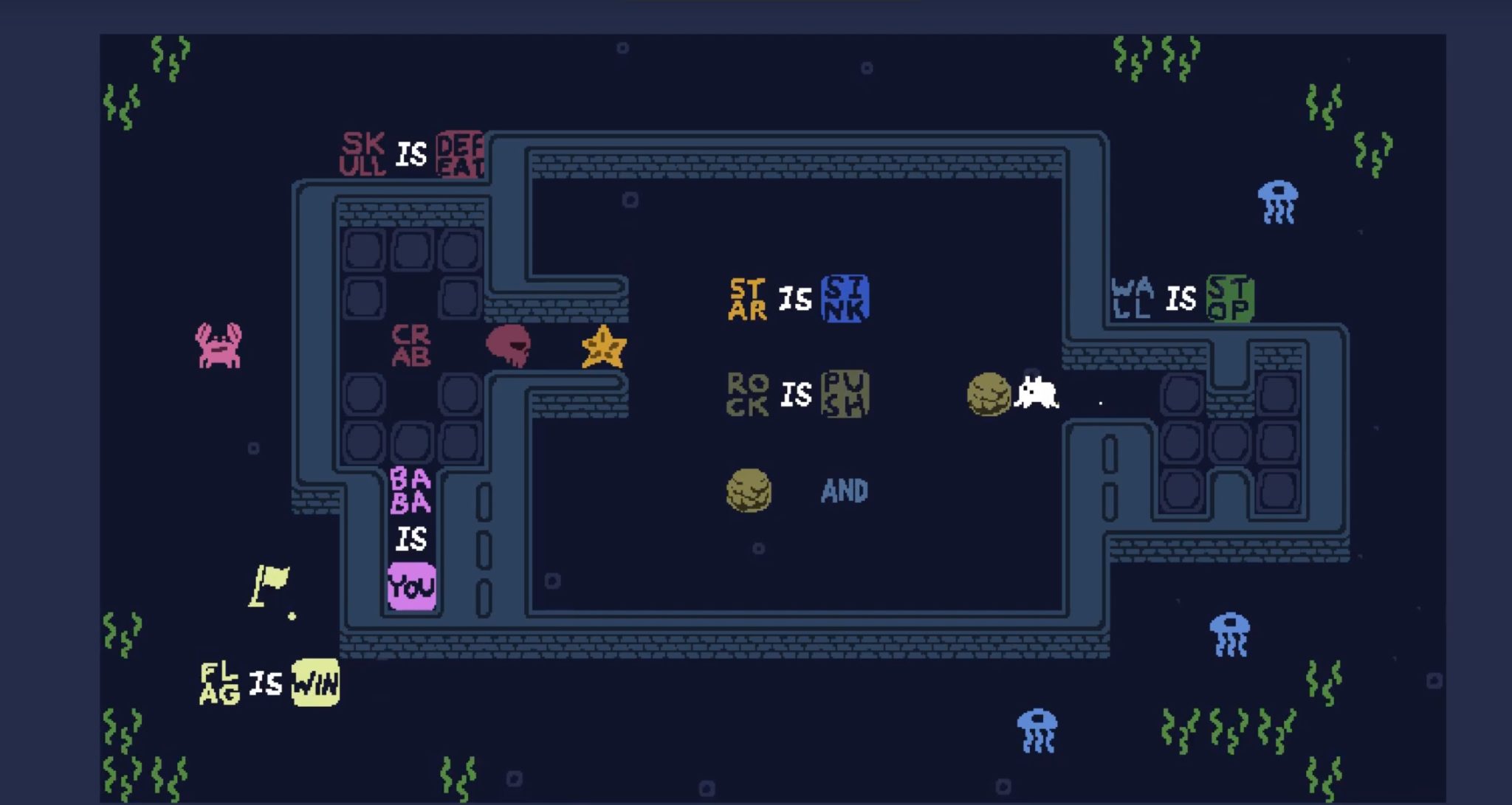 Critique de Baba is You : casser le cadre – Etoile et champignon